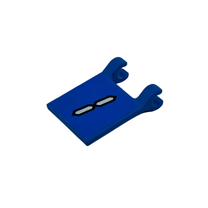 LEGO Flag 2 x 2 with White Number 1 with Black Outline on Blue ...