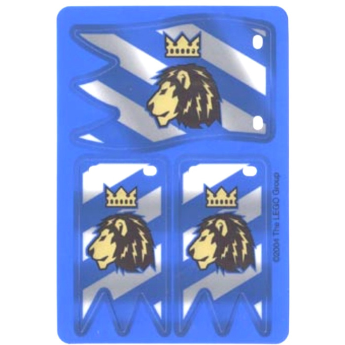 LEGO Blue Flags with White Stripes with Lion and Crown (50574) | Brick ...