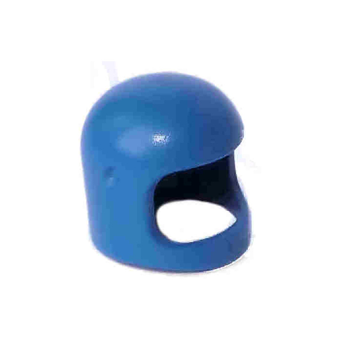 LEGO Blue Helmet with Thin Chinstrap and Visor Dimples (3842) | Brick ...