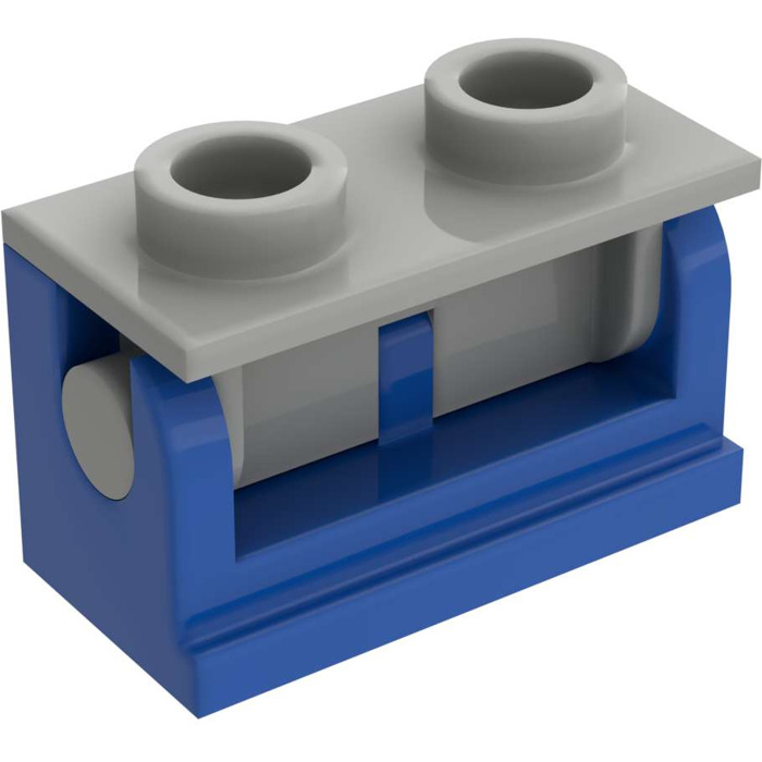 LEGO Hinge Brick 1 x 2 with Light Gray Top Plate | Brick Owl - LEGO ...