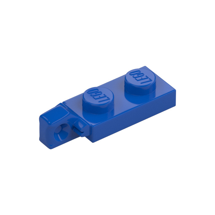 LEGO Blue Hinge Plate 1 x 2 with Single Finger on End Vertical with ...