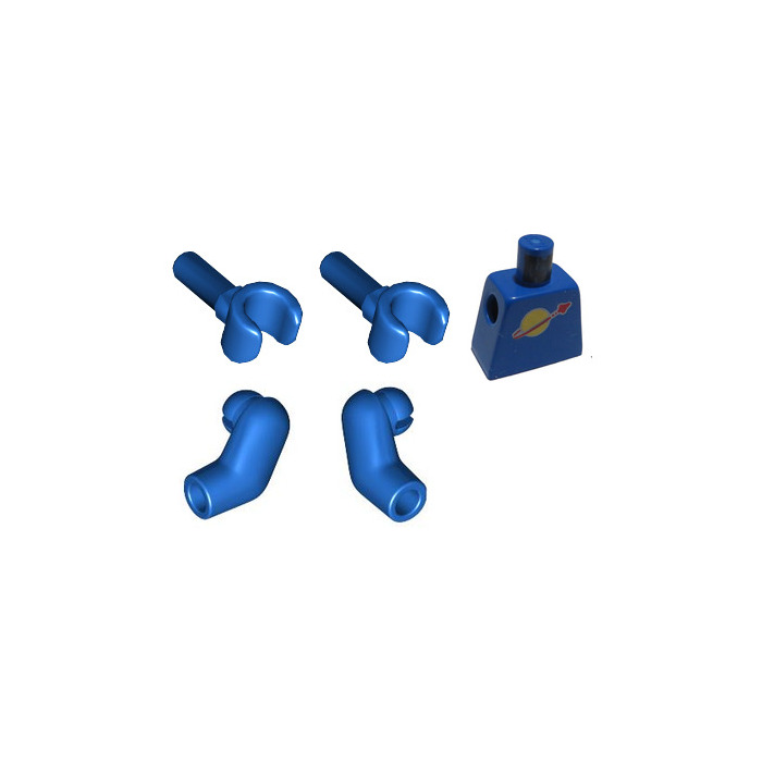 LEGO Blue Minifig Classic Space Torso (973) | Brick Owl - LEGO Marketplace