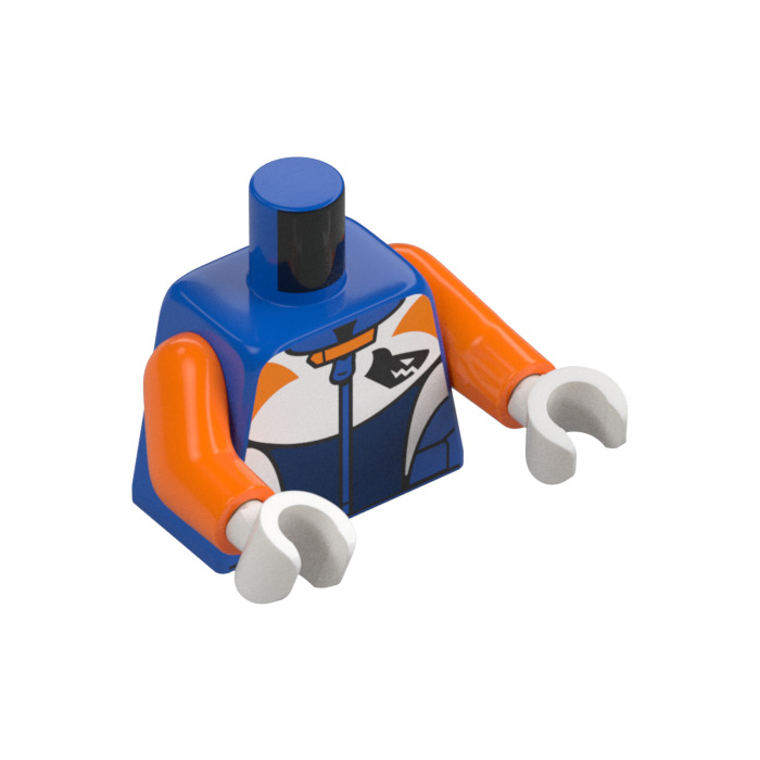 LEGO Blue Minifig Torso (973) | Brick Owl - LEGO Marketplace