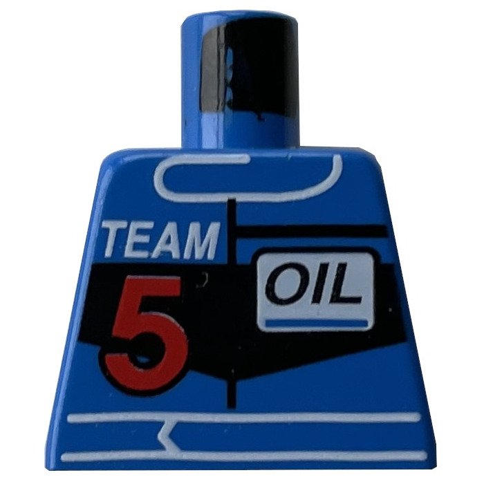 LEGO Blue Minifig Torso without Arms with 'TEAM', '5' and 'OIL' (973 ...