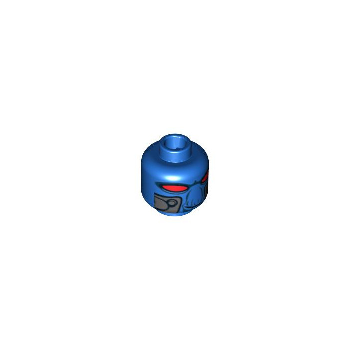LEGO Blue Minifigure Head with Alien Face, Red Eyes and Breathing ...