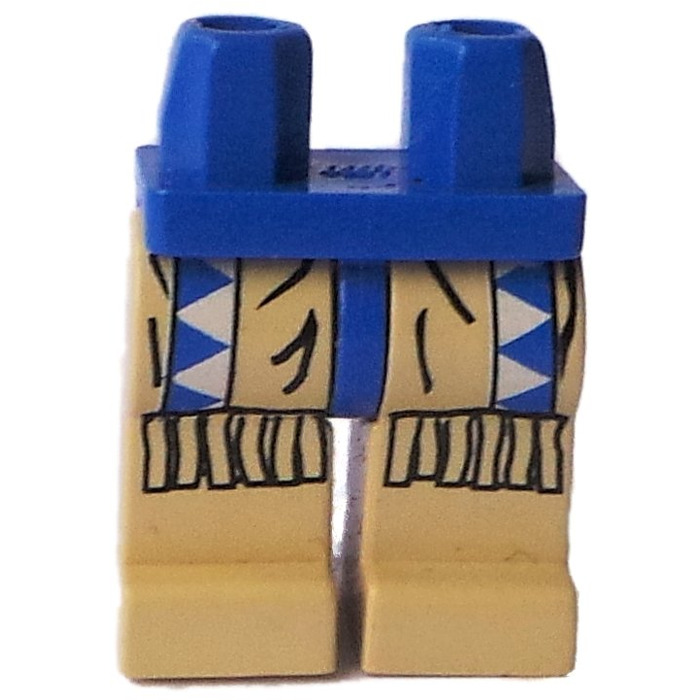 LEGO Blue Minifigure Hips and Legs with Blue and White Triangles (3815 ...