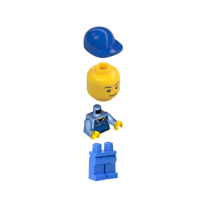 LEGO Blue Overalls and Cap (City) Minifigure | Brick Owl - LEGO Marketplace