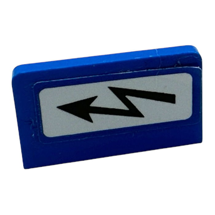 LEGO Panel 1 x 2 x 1 with Electricity Danger Sign (right) Sticker with ...