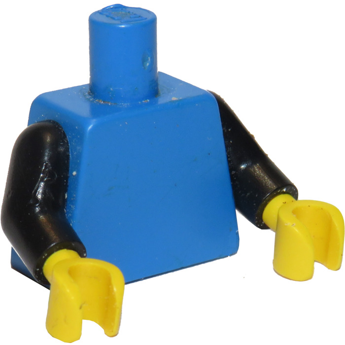 LEGO Blue Plain Torso with Black Arms and Yellow Hands (973 / 76382 ...