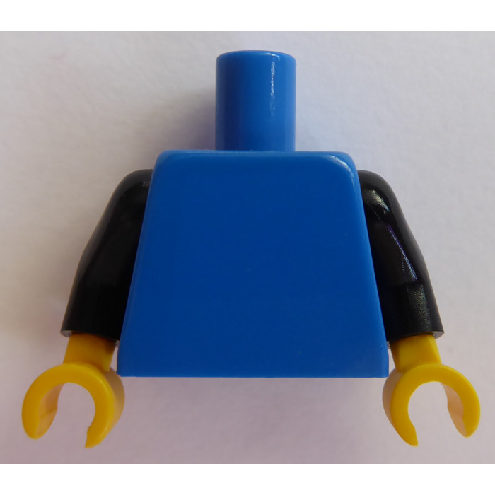 LEGO Blue Plain Torso with Black Arms and Yellow Hands (973 / 76382 ...