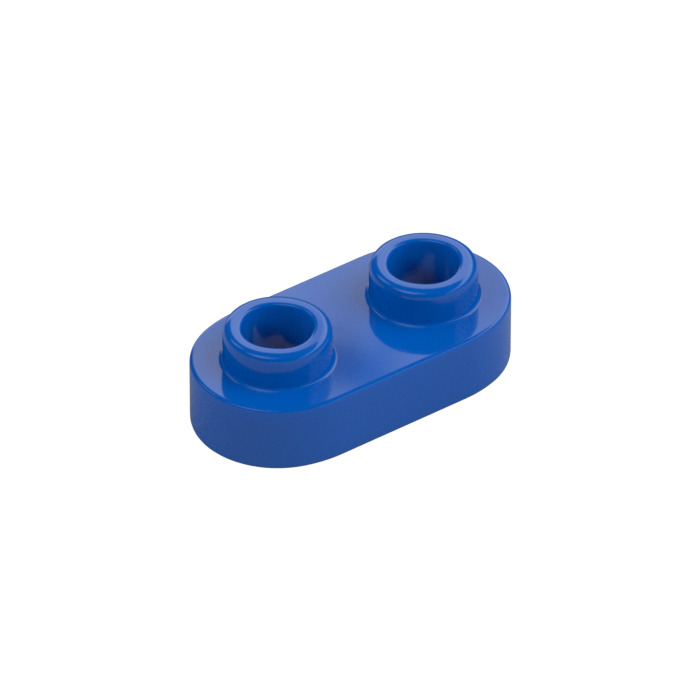 LEGO Blue Plate 1 x 2 with Rounded Ends (35480) | Brick Owl - LEGO ...