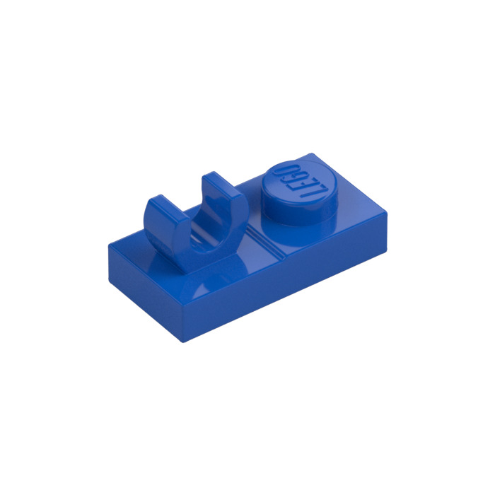 LEGO Blue Plate 1 x 2 with Top Clip without Gap (44861) | Brick Owl