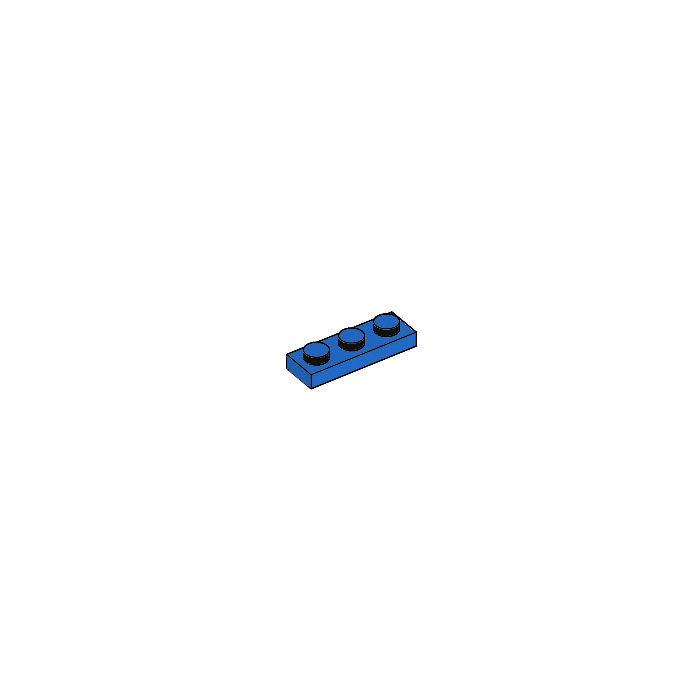 LEGO Blue Plate 1 x 3 (3623) | Brick Owl - LEGO Marketplace