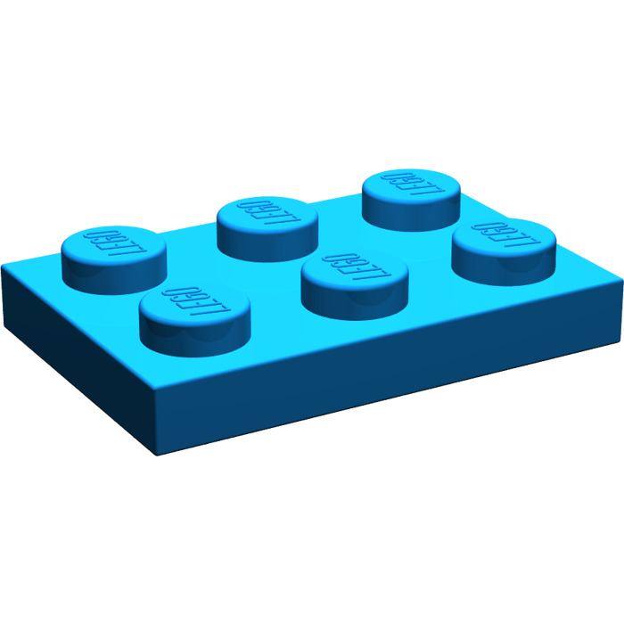 LEGO Blue Plate 2 x 3 (3021) | Brick Owl - LEGO Marketplace