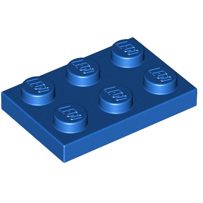 LEGO Blue Plate 2 x 3 (3021) | Brick Owl - LEGO Marketplace