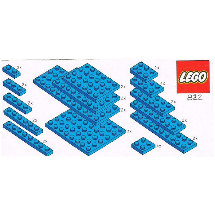 LEGO Blue Plates Parts Pack Set 822-1 Inventory | Brick Owl - LEGO ...