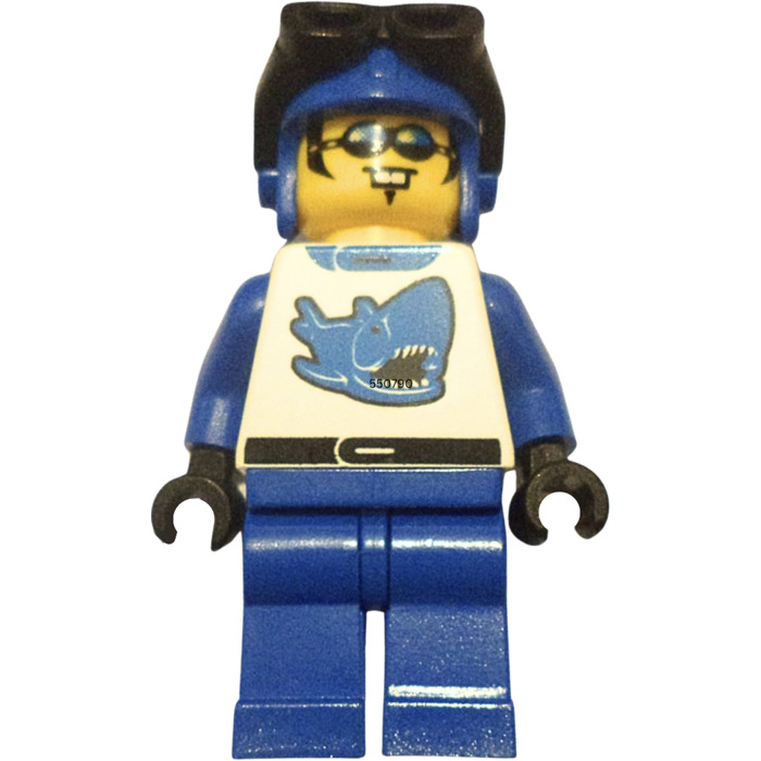 LEGO Blue Racer with shark design Minifigure | Brick Owl - LEGO Marketplace