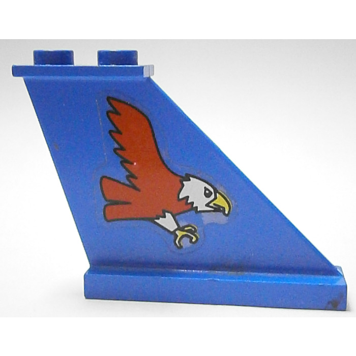 LEGO Blue Rudder 1 x 3 x 4 with Red Eagle Sticker (2340) | Brick Owl ...