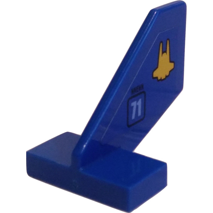 LEGO Blue Rudder 2 x 3 x 2 with NNENN 71 Earth Defense ID and Logo ...