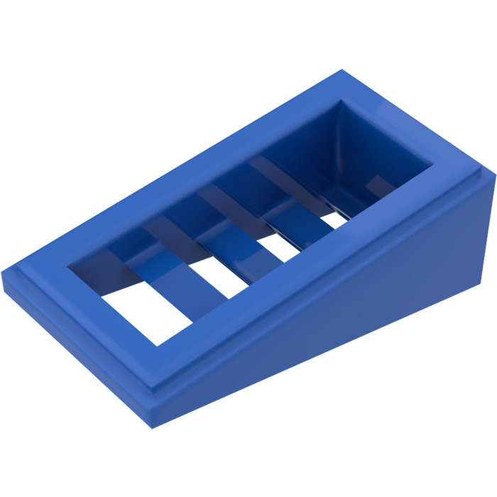 LEGO Blue Slope 1 x 2 x 0.7 (18°) with Grille (61409 / 113474) | Brick Owl