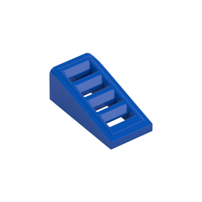 LEGO Blue Slope 1 x 2 x 0.7 (18°) with Grille (61409 / 113474) | Brick Owl