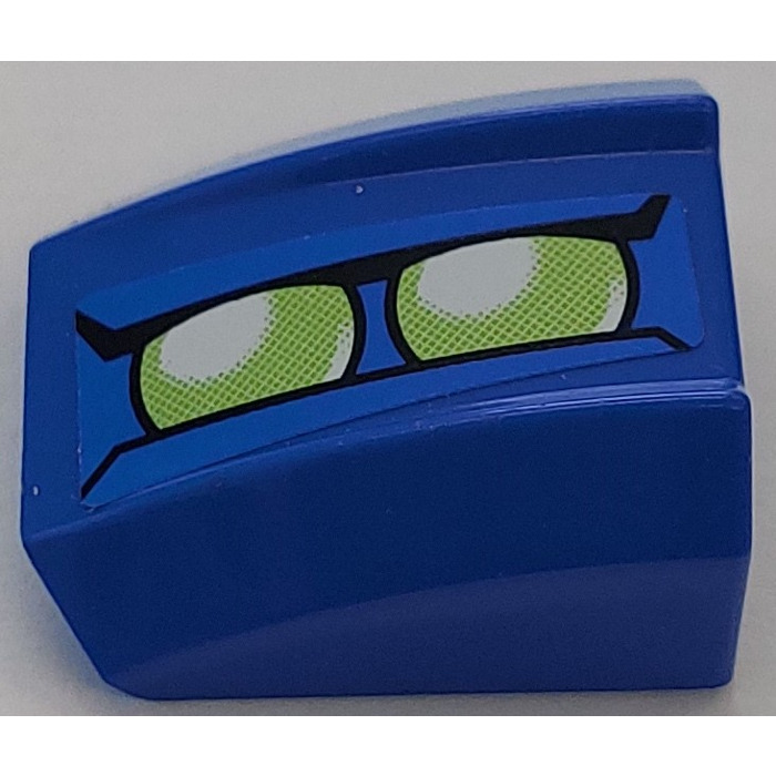 LEGO Blue Slope 1 x 2 x 2 Curved with Double Headlights (Model Right ...