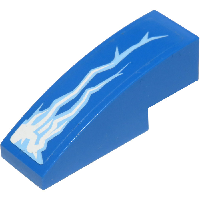 LEGO Blue Slope 1 x 3 Curved with Lightning Flashes (Left) Sticker ...