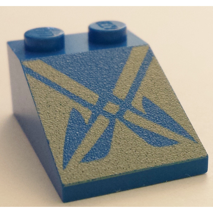 LEGO Blue Slope 2 x 3 (25°) with Anakin Skywalker Podracer Logo (3298 / ...