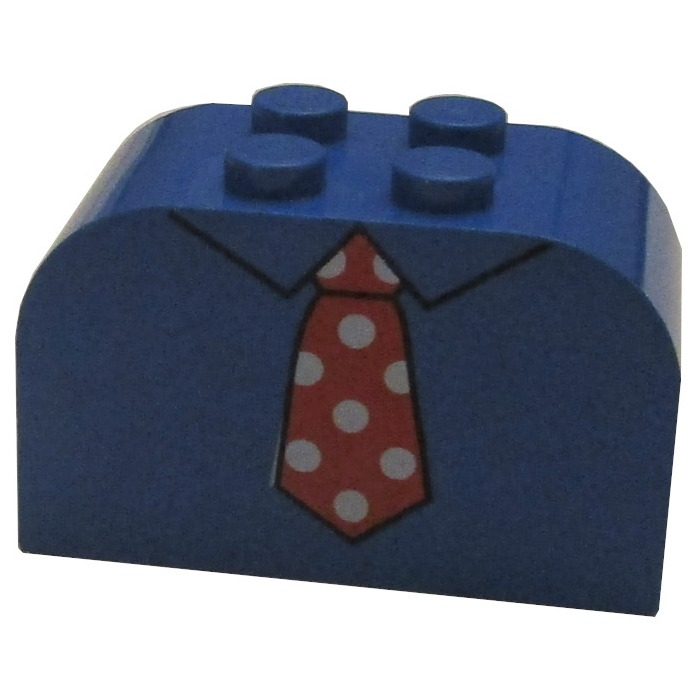 LEGO Slope Brick 2 x 4 x 2 Curved with Necktie (4744) | Brick Owl ...