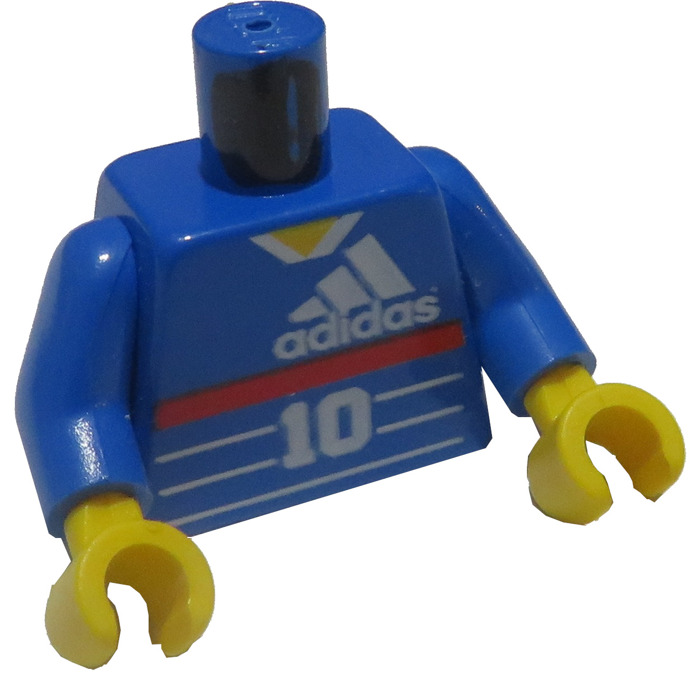 LEGO Blue Sports Soccer Addidas number 10 Torso (973) Inventory | Brick ...