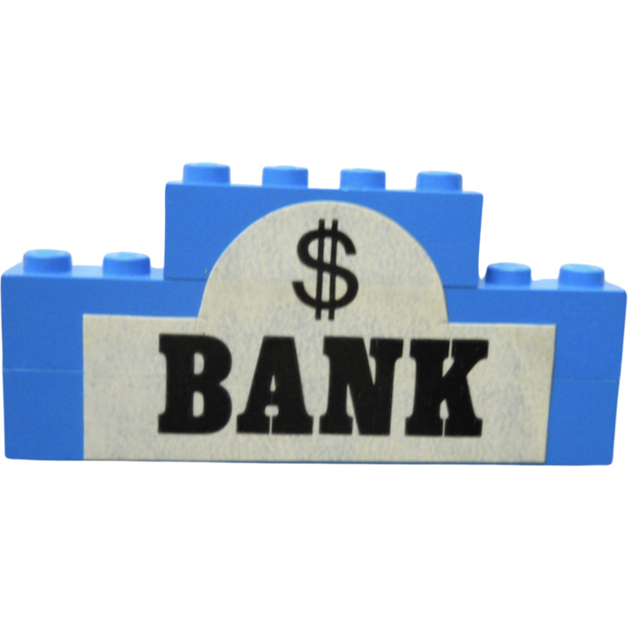 LEGO Stickered Assembly with Dollar Sign and Bank Sticker | Brick Owl ...
