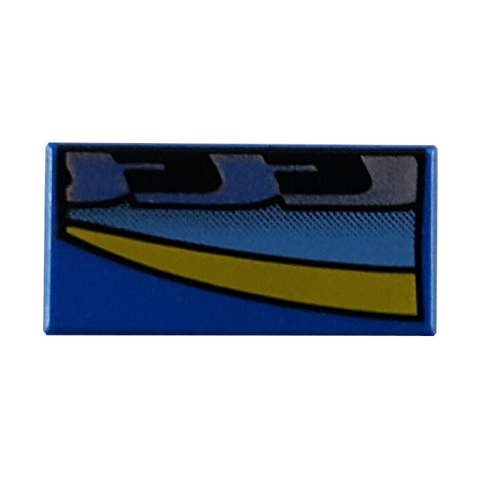 LEGO Blue Tile 1 x 2 with Lines 8364 with Groove (3069) | Brick Owl