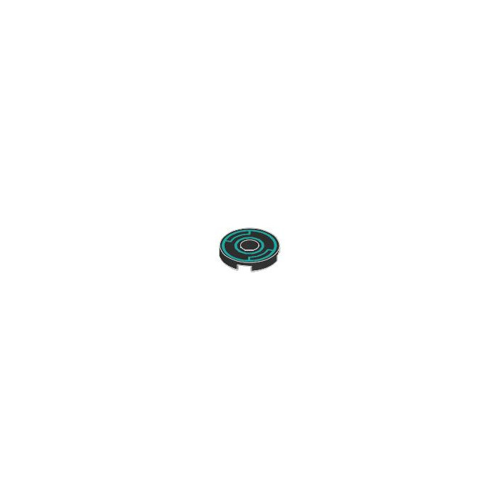 LEGO Blue Tile 2 x 2 Round with Hole in Center with Hubcap with Dark ...