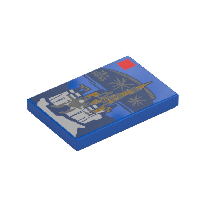 LEGO Blue Tile 2 x 3 with Disney Castle Set Box (26603 / 60580) | Brick ...