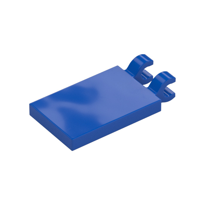 LEGO Blue Tile 2 x 3 with Horizontal Clips (Thick Open 'O' Clips ...