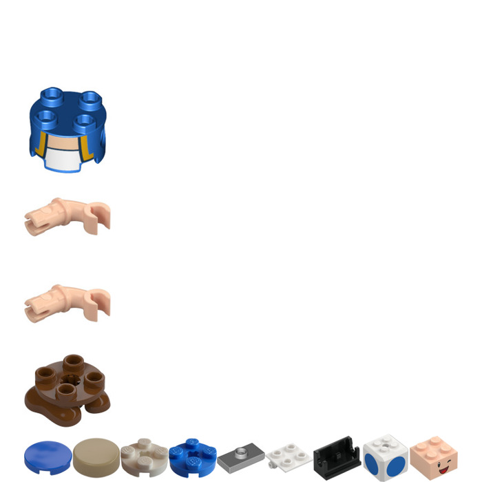 LEGO Blue Toad with Winking Face (Black Hinge) Minifigure | Brick Owl