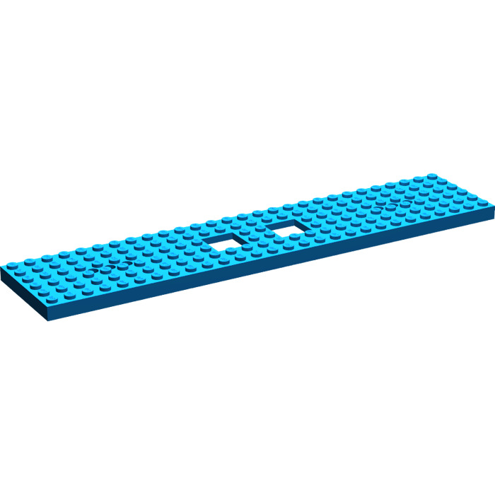 LEGO Blue Train Base 6 x 28 with 6 Holes and Twin 2 x 2 Cutouts (92339 ...