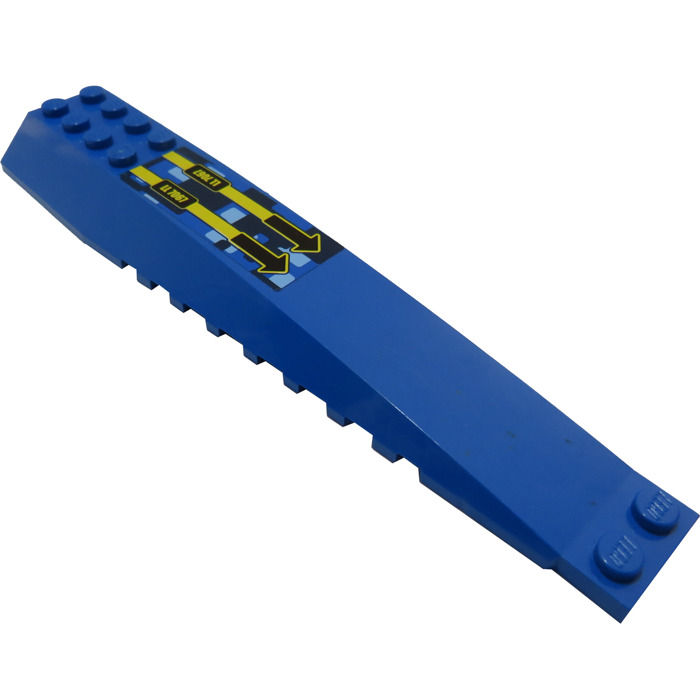 LEGO Blue Wedge 4 x 16 Triple Curved with LL 7067 and Black Arrows ...
