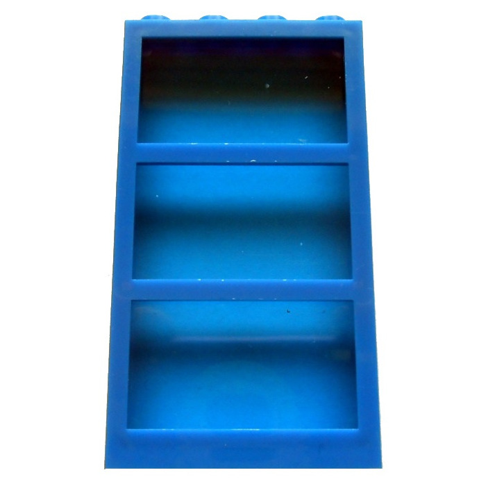 LEGO Window 1 x 4 x 6 with 3 Panes and Transparent Dark Blue Fixed ...