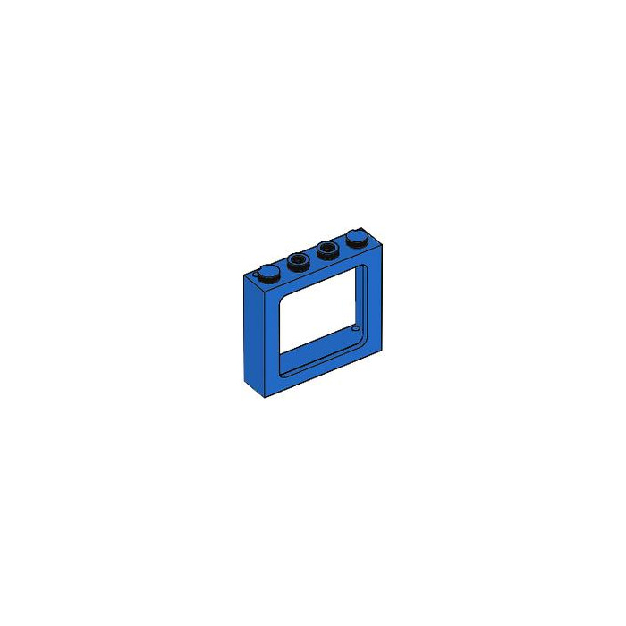 LEGO Blue Window Frame 1 x 4 x 3 (center studs hollow, outer studs ...