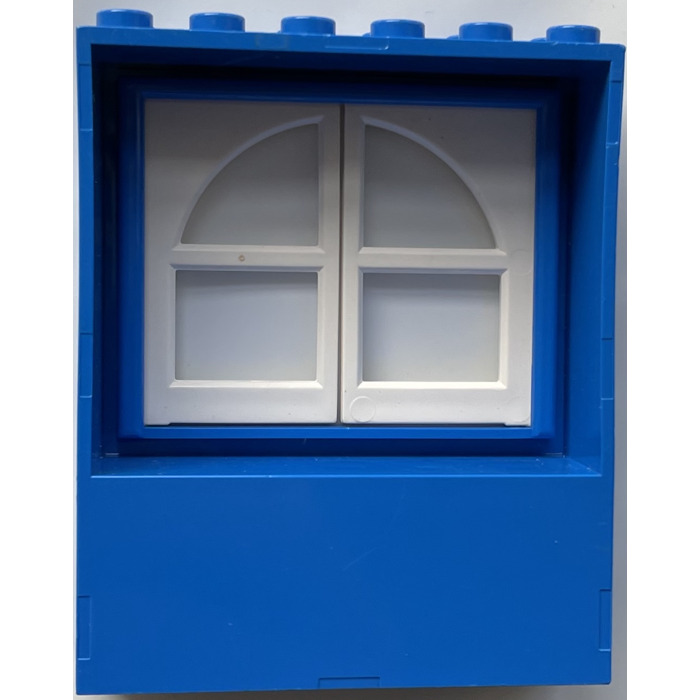 LEGO Blue Window Frame 2 x 6 x 6 Freestyle with 2 White Panes (75547 ...