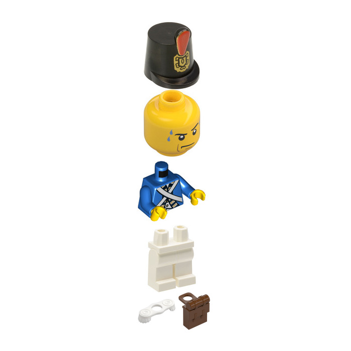 LEGO Bluecoat Soldier with Reddish Brown Backpack and Sweat Drops ...