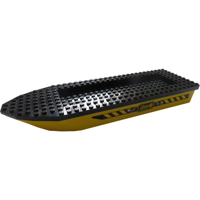 LEGO Boat 32 x 10 with Black Top with Res-Q Pattern (71610) | Brick Owl