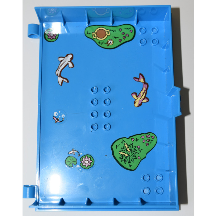 LEGO Book Cover Half with Hinges with fish, lily pad, and island ...