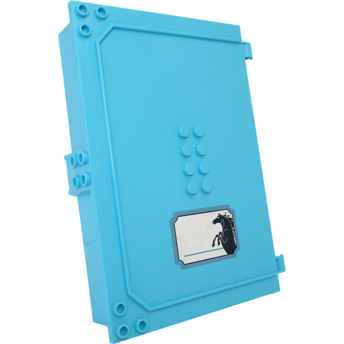 LEGO Book Cover Half with Hinges with Name Label with Dark Blue Nokk ...