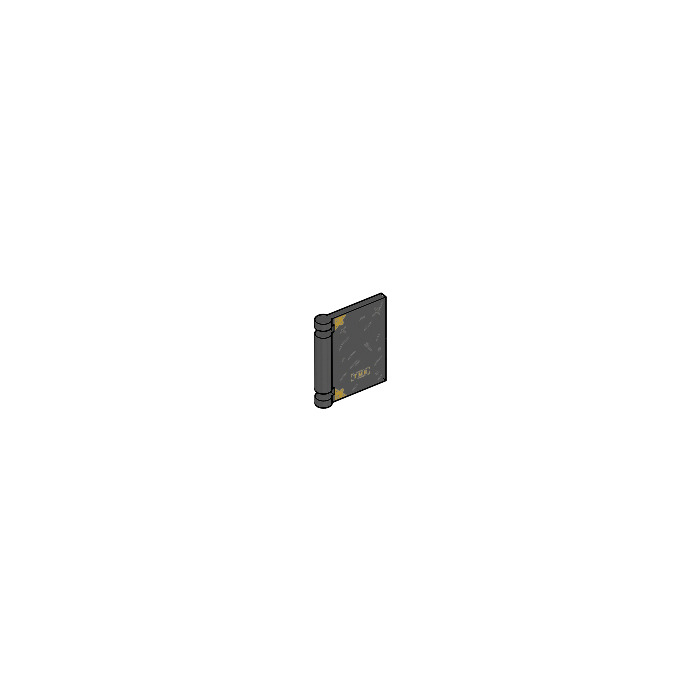 LEGO Book Cover with Gold Corner Trim and 'TMR' and Gray Scratches ...