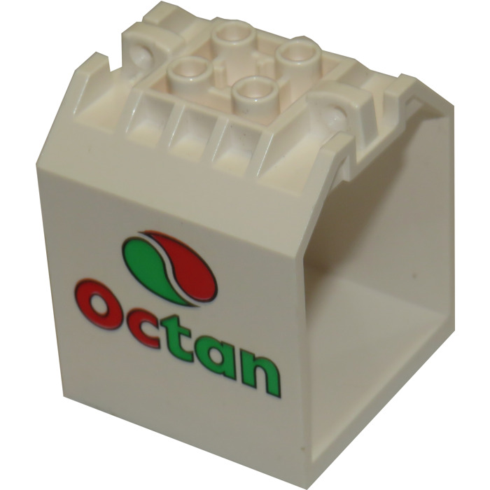 LEGO Box 4 x 4 x 4 with Angled Top with Octan Logo (30639 / 43330 ...