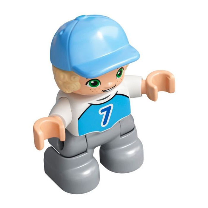 LEGO Boy with ‘7’ Top and Cap Duplo Figure | Brick Owl - LEGO Marketplace