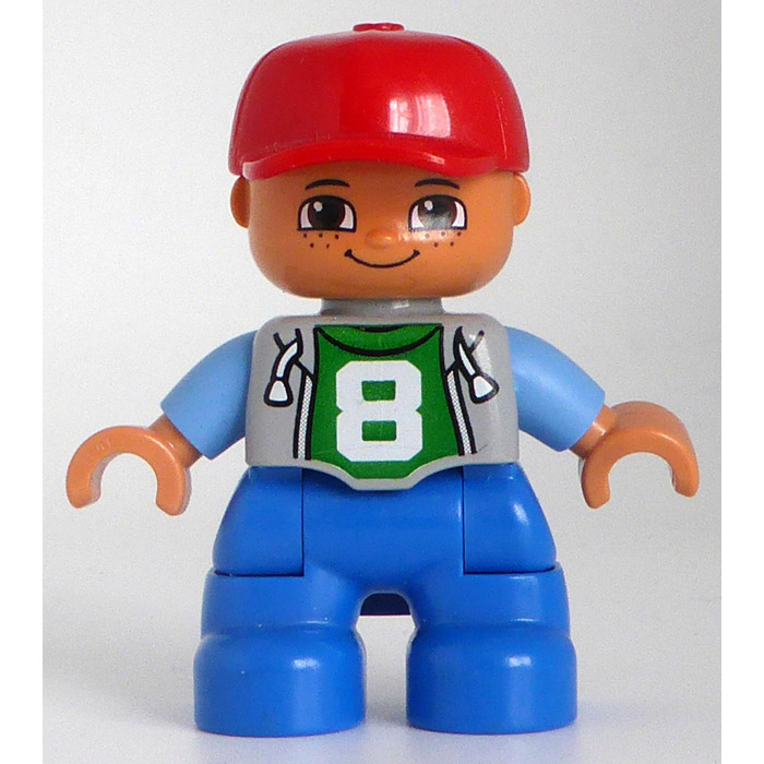 LEGO Boy with "8" Top and Blue Legs Duplo Figure | Brick Owl