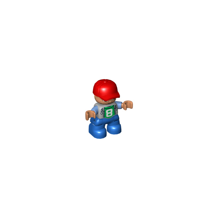 LEGO Boy with "8" Top and Blue Legs Duplo Figure | Brick Owl
